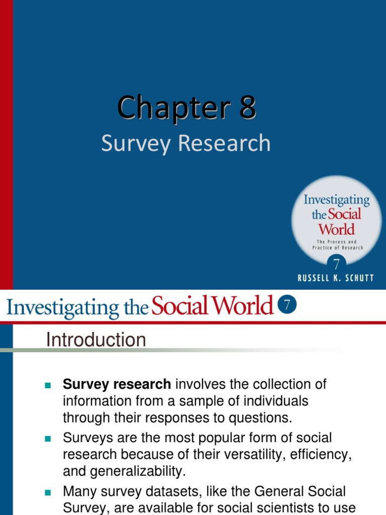 An In-Depth Look at Survey Research Methods, Errors, Question Design, and Developing Composite ...