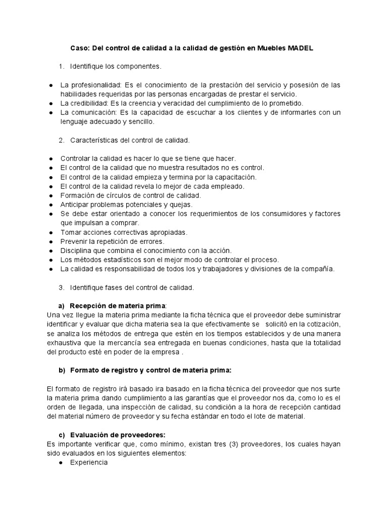 Control de Calidad | PDF | Calidad (comercial) | Economias