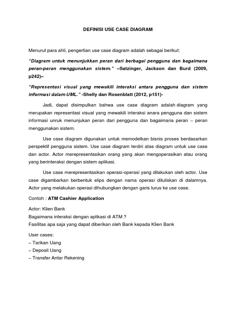 Definisi Use Case Diagram | PDF