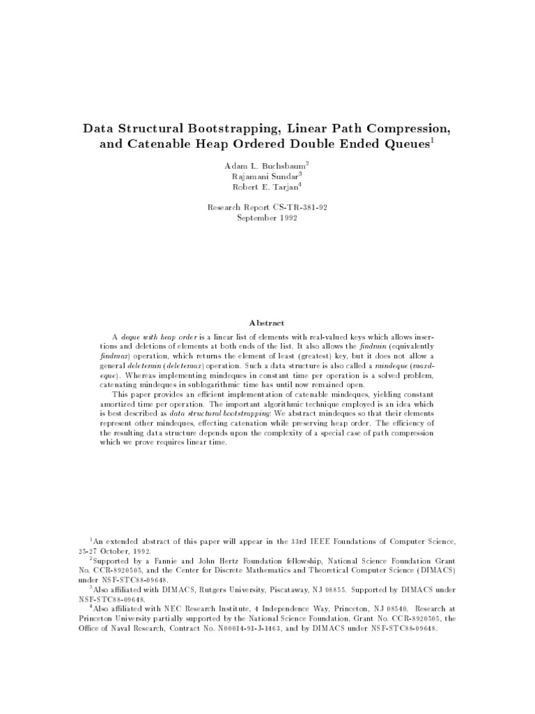 Data Structural Bootstrapping, Linear Path Compression, and Catenable ...