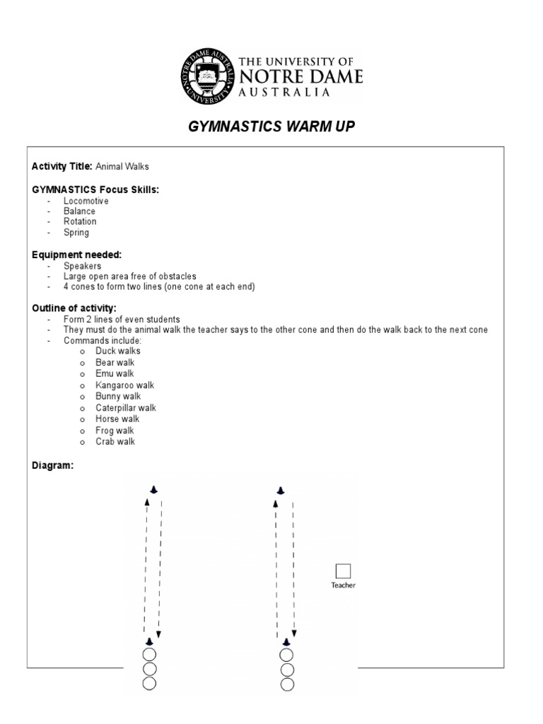 Warm Up - Animal Walks | PDF