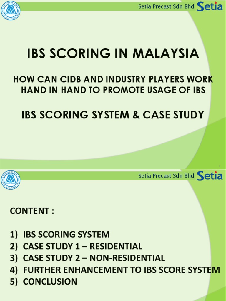 IBS Scoring in Malaysia: Case Studies on Promoting Usage of IBS | PDF | Precast Concrete | Wall