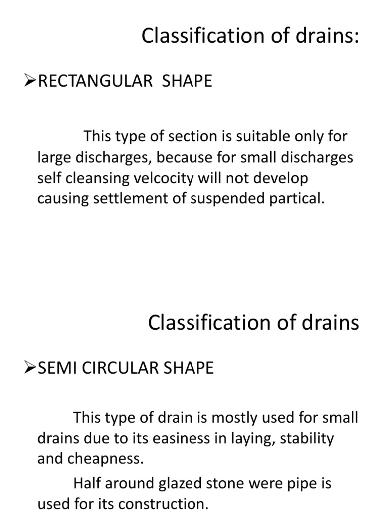 Types of Drain Shapes Explained | PDF