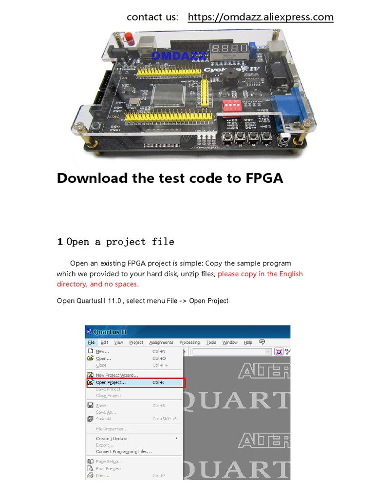 Downloading FPGA Programs via JTAG/AS | PDF