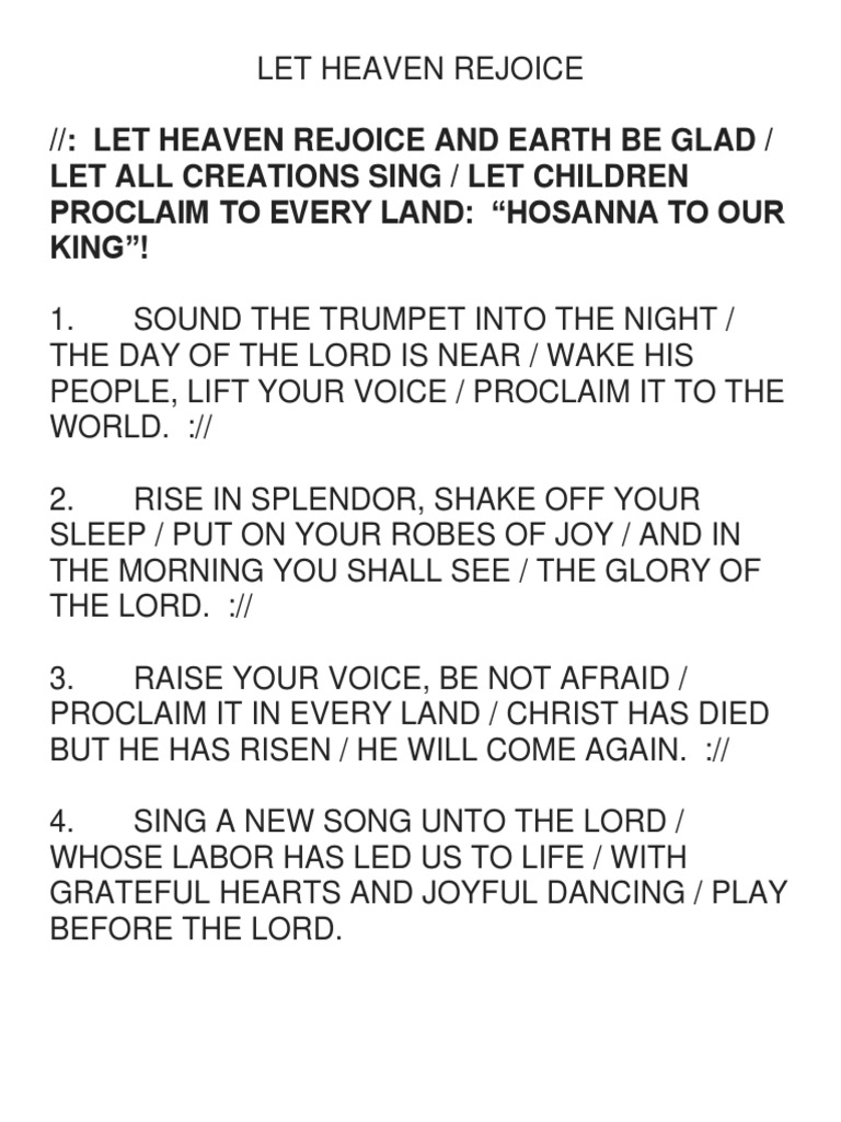 Let Heaven Rejoice | PDF