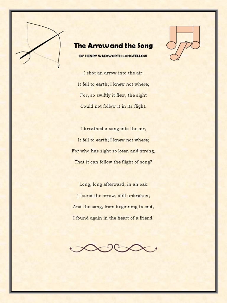 The Arrow and The Song: by Henry Wadsworth Longfellow | PDF | Poetry