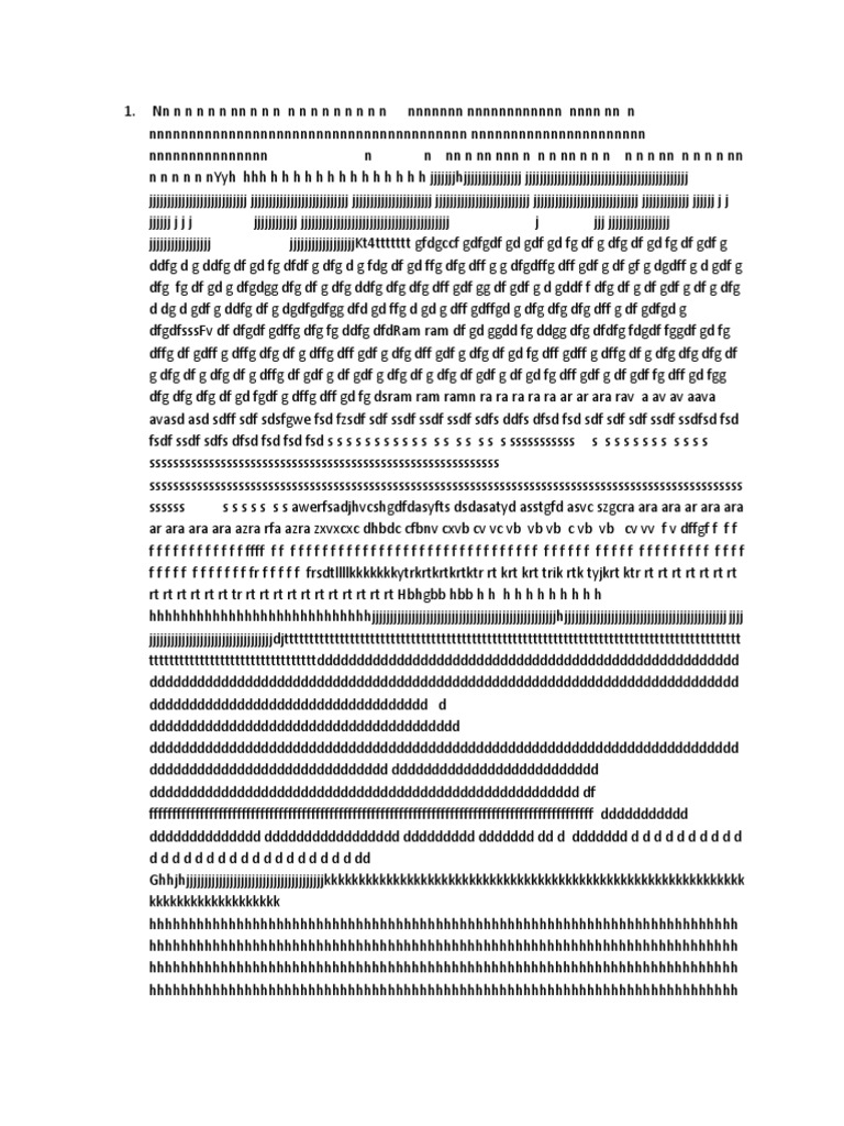 An Unstructured Collection of Random Characters and Symbols | PDF