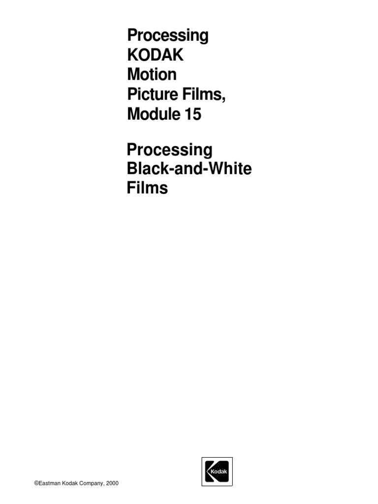 Processing KODAK Motion Picture Films PDF | PDF | Chemistry | Nature