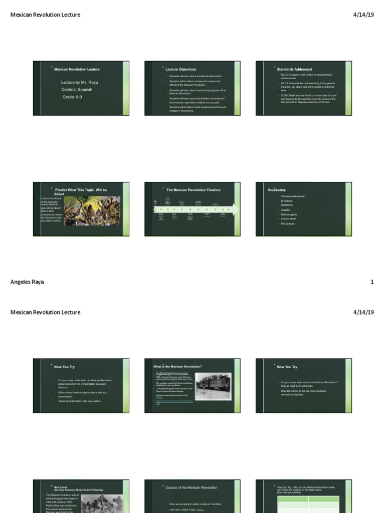 Key Figures and Timeline of the Mexican Revolution | PDF | Mexican ...