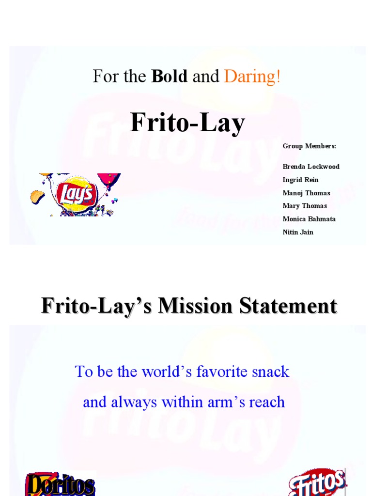 For The Bold And: Frito-Lay | PDF | Potato Chip | Foods