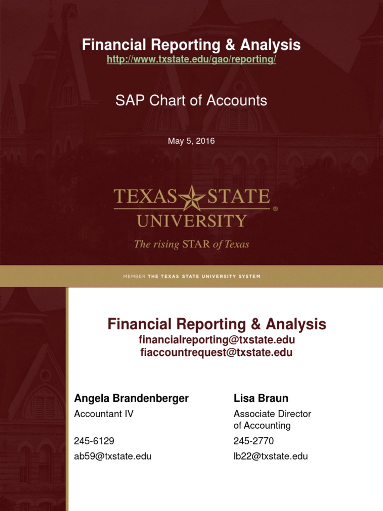 SAP Chart of Accounts Presentation For May 5 2016 | PDF | Expense | Revenue