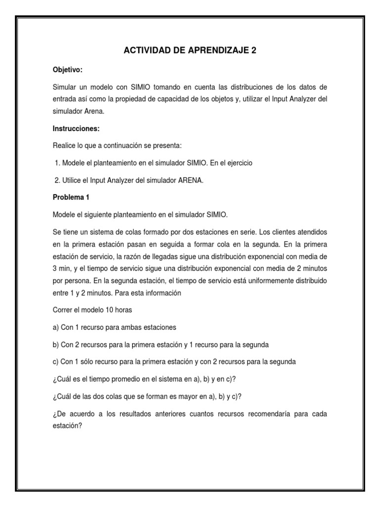 Simulador Simio | Descargar gratis PDF | Simulación | Desviación Estándar