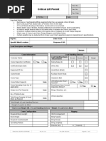 Critical Lift Plan Checklist | PDF | Crane (Machine) | Elevator