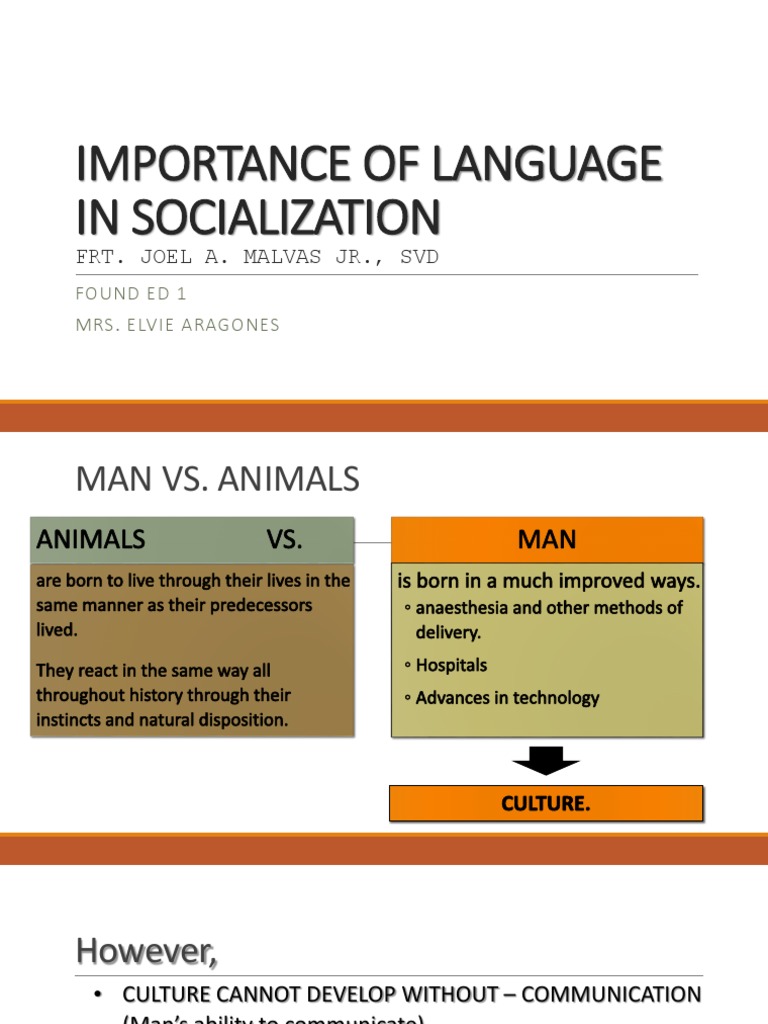 Importance of Language in Socialization | PDF