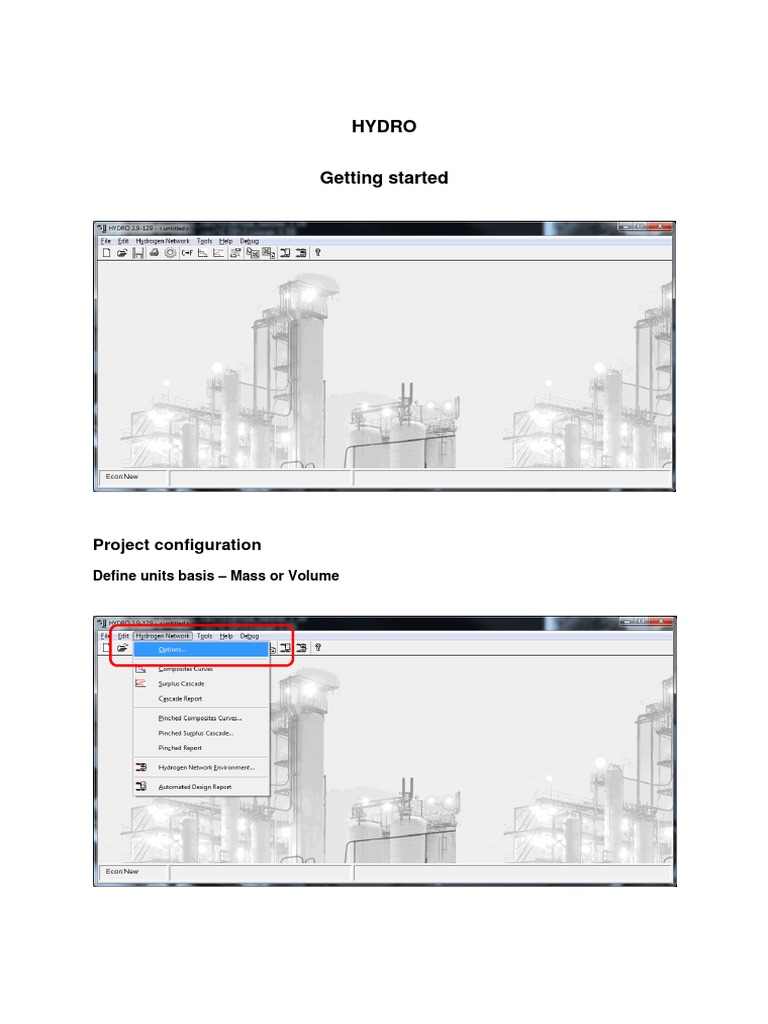 HYDRO Getting Started | PDF | Simulation | Hydrogen