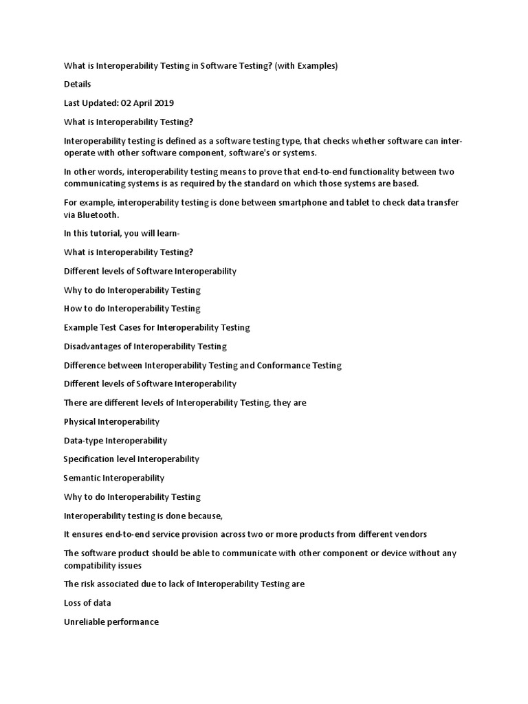 Testing Pdf Interoperability Software Testing 8722