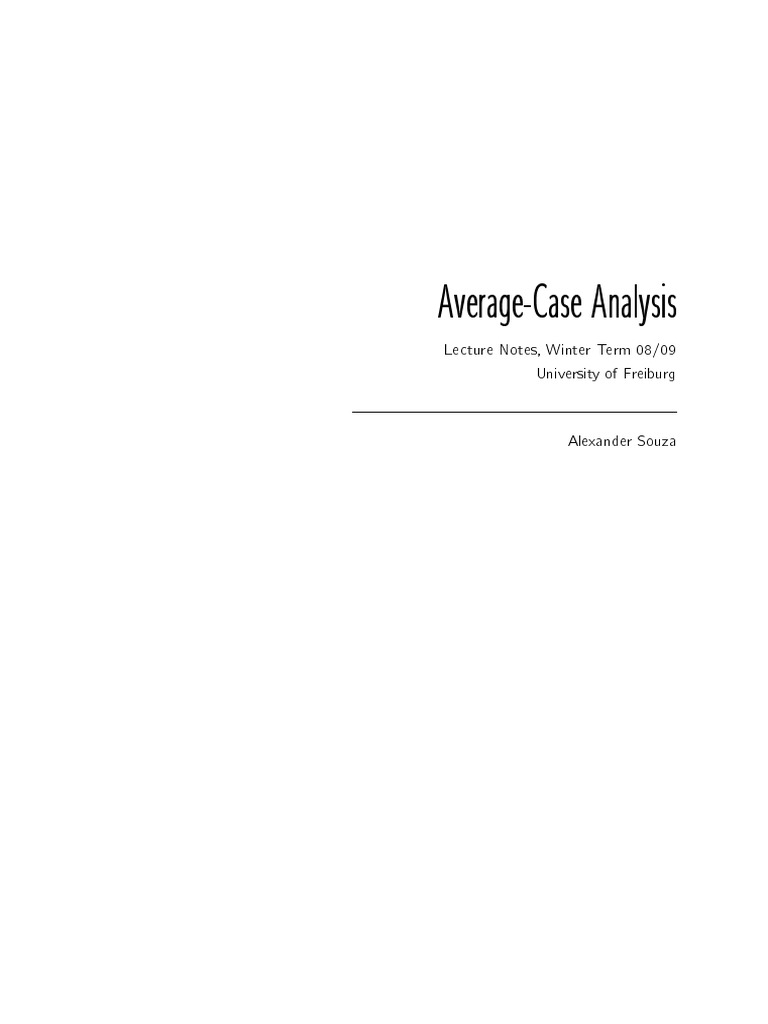 Average Case 1 | PDF | Time Complexity | Mathematical Optimization