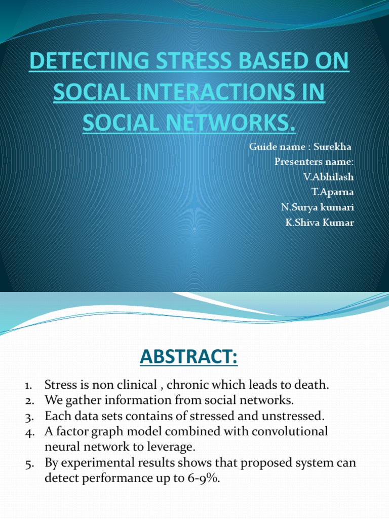 Share 'Detecting Stress Based On Social Interactions in Social | PDF ...