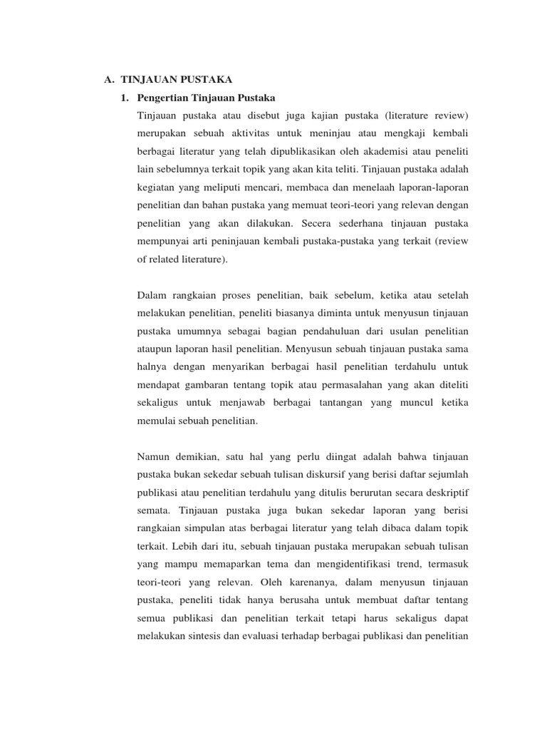 Tinjauan Pustaka | PDF