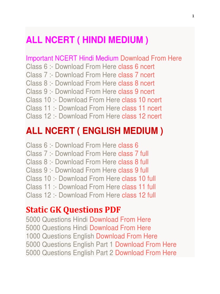 All Ncert Books PDF | PDF