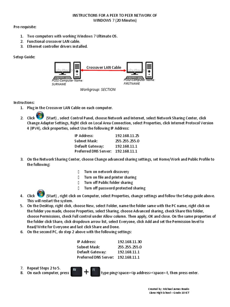 Peer To Peer Network Setup | PDF | Computer Network | Gateway (Telecommunications)
