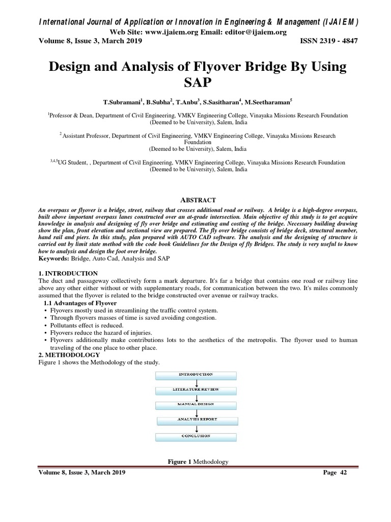 Flyover Bridge Design and Analysis | PDF | Reinforced Concrete | Beam ...