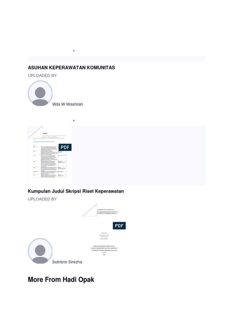Asuhan Keperawatan Komunitas | PDF