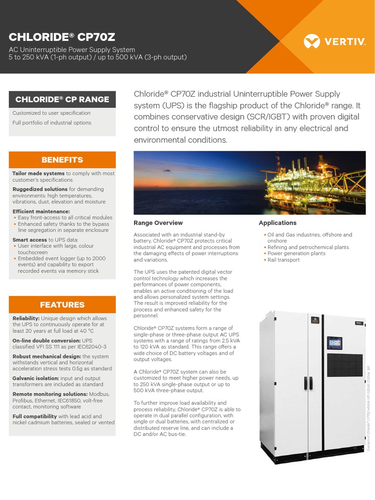 Chloride CP 70z Ds en GL 0516 Rev7 | PDF | Rectifier | Power Inverter