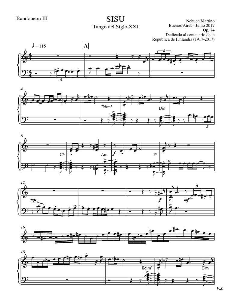 Sisu Lmot Bandoneon III | PDF