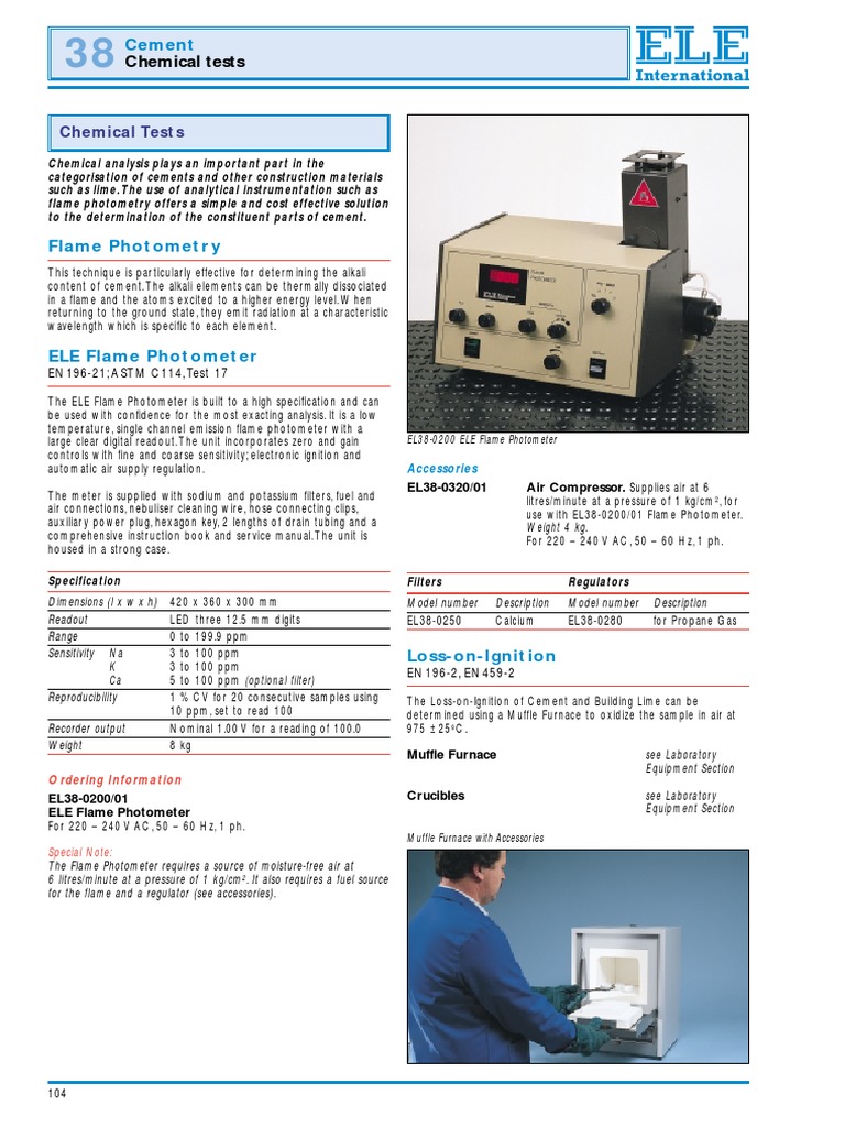 Chemical Tests: Cement | PDF | Emission Spectrum | Fly Ash