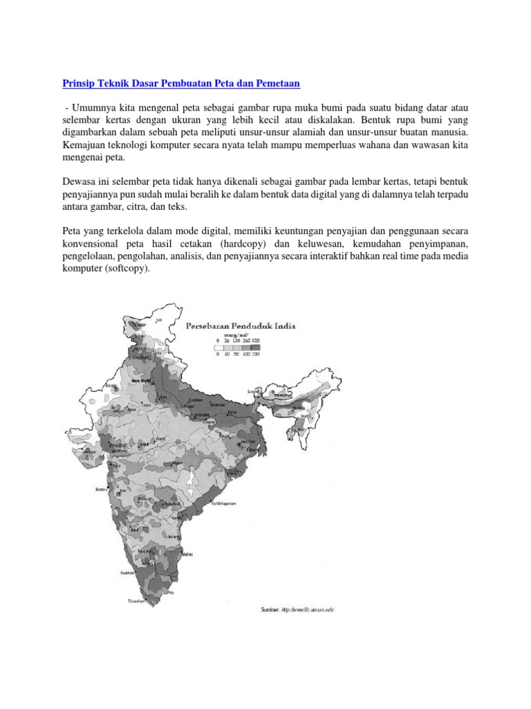 Prinsip Teknik Dasar Pembuatan Peta Dan Pemetaan | PDF