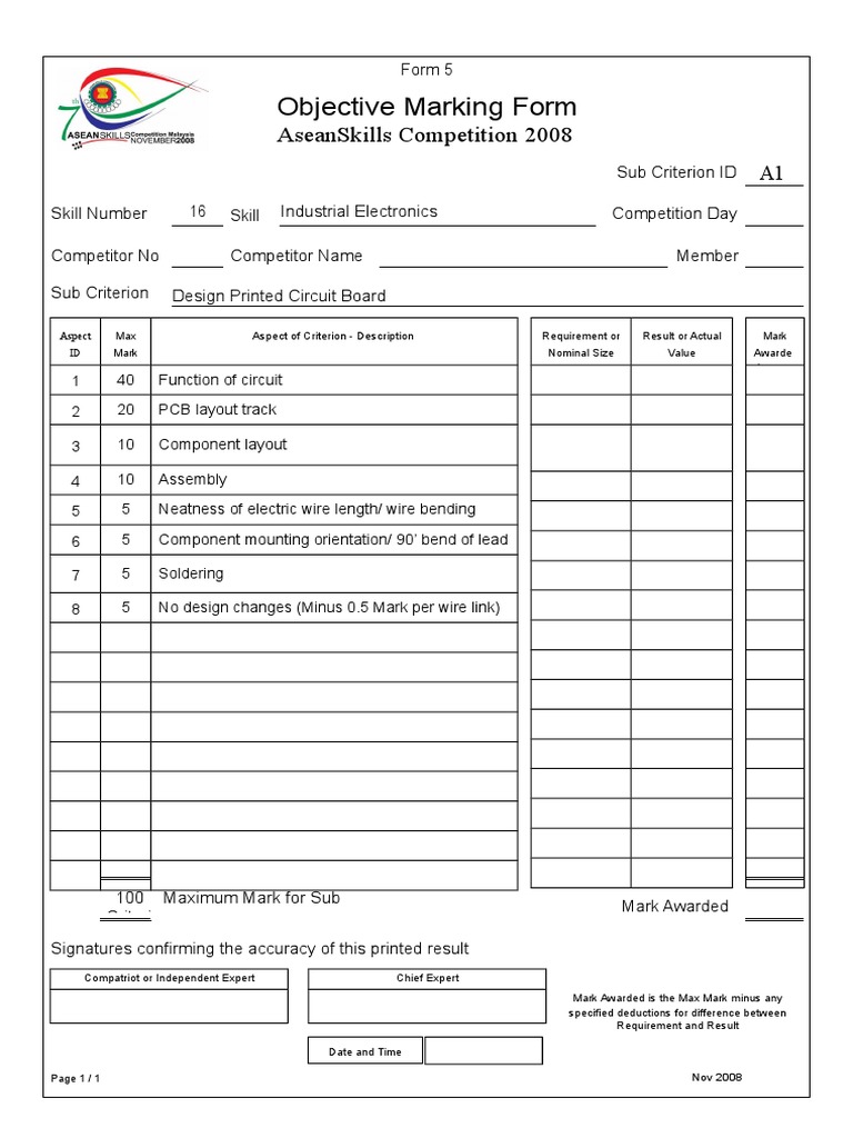 PCB Form 5 Evaluation Criteria | PDF | Printed Circuit Board ...
