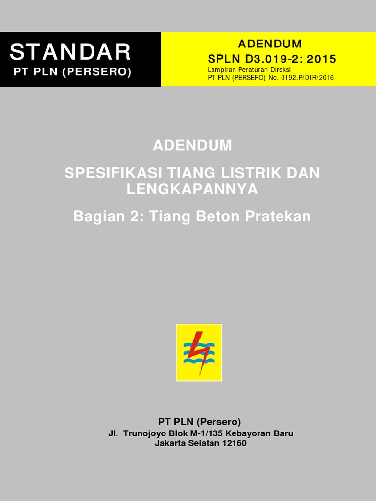 SPLN D3.019!2!2015 Adendum Final | PDF