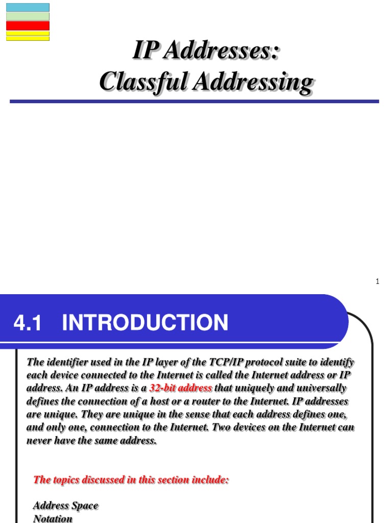 Ip Addressing | PDF | Ip Address | Data Transmission