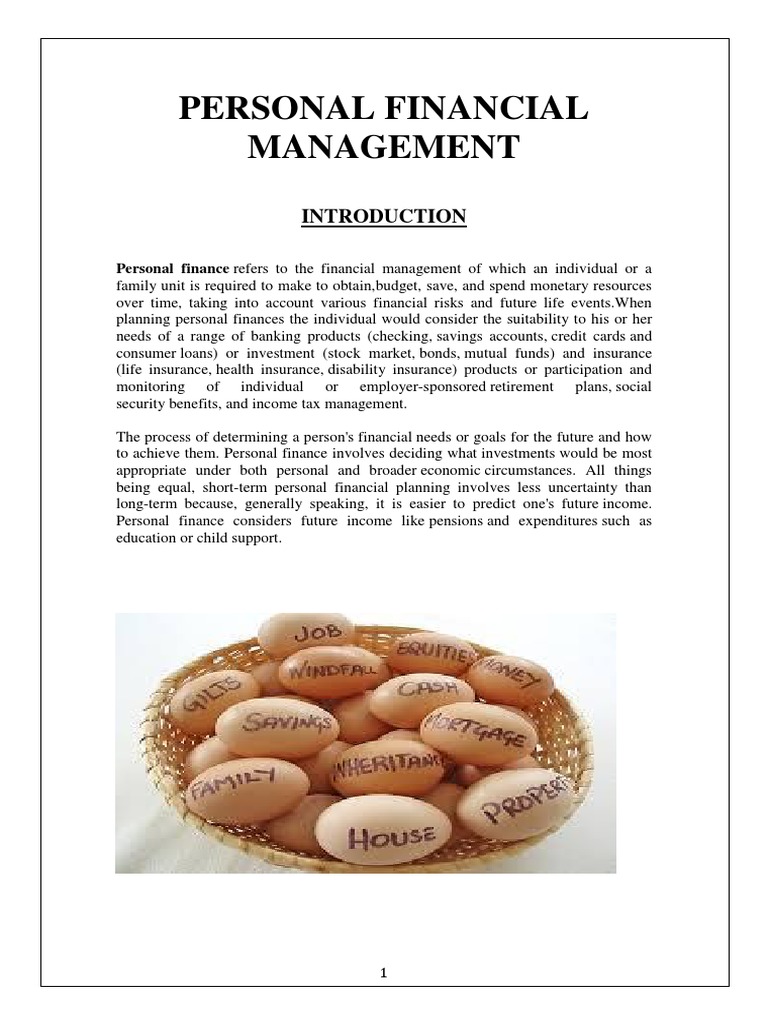 Managing Your Personal Finances: An Introduction to the Importance of ...