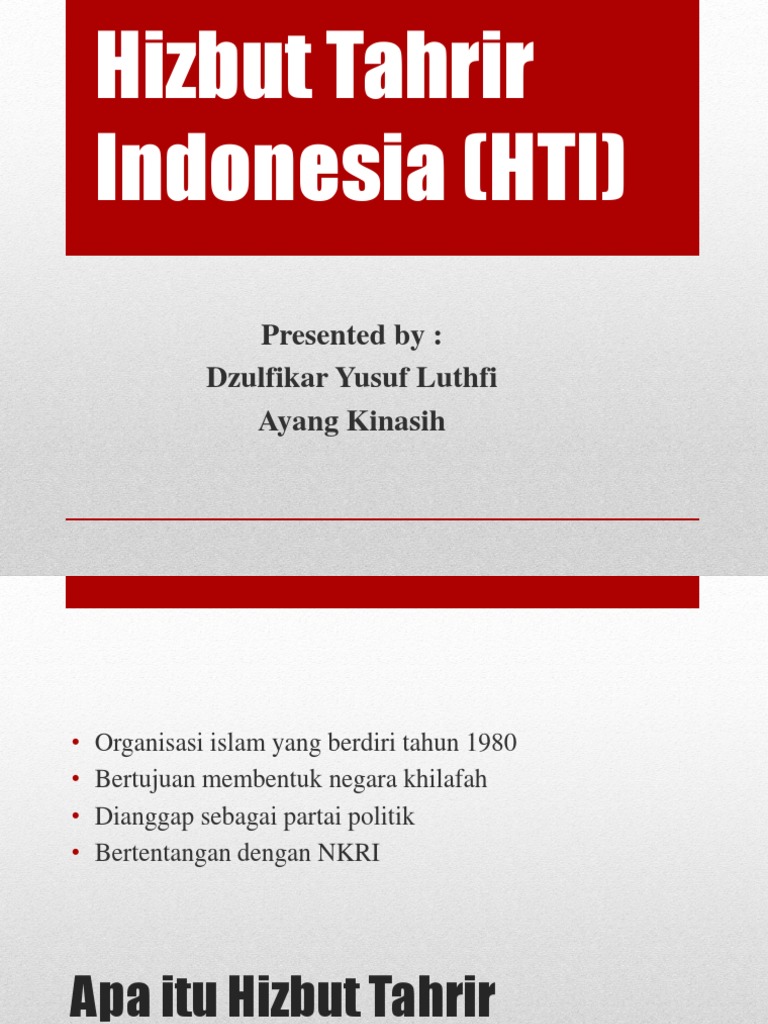 Hizbut Tahrir Indonesia (HTI) | PDF