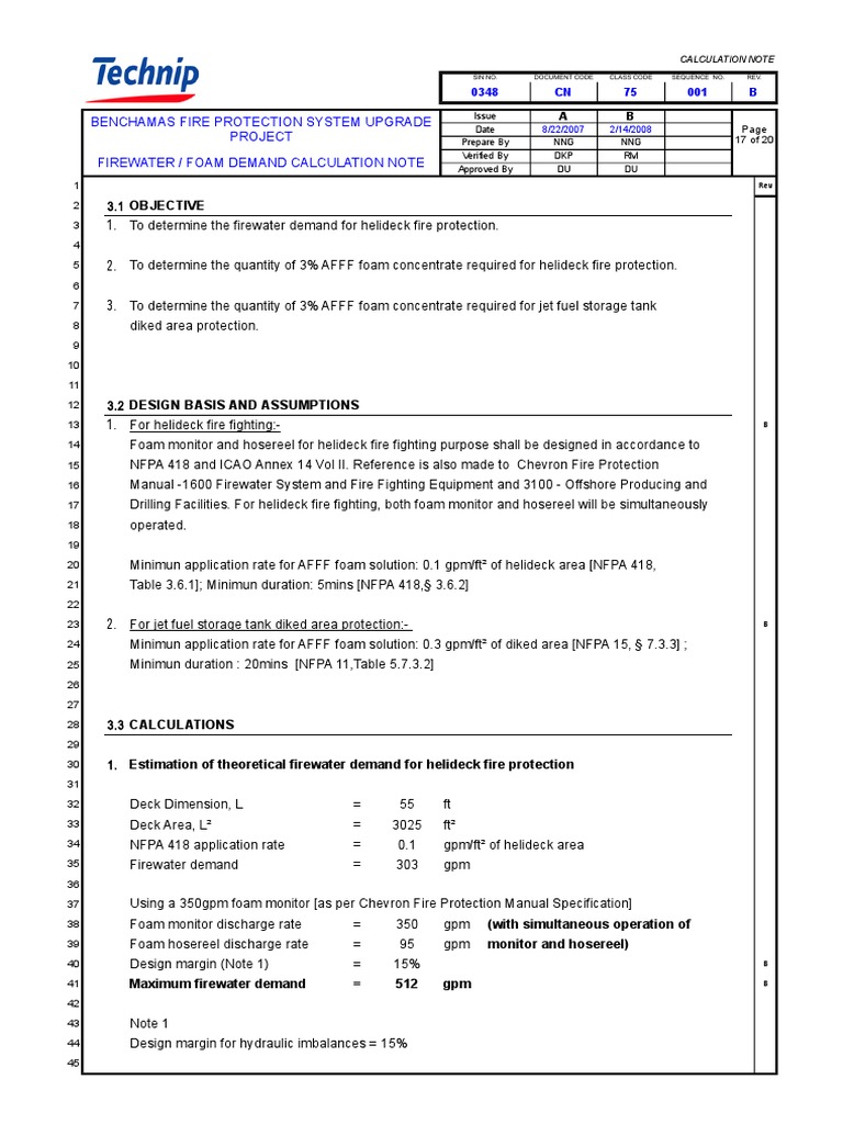 Foam Calculation Template | Download Free PDF | Chemical Process ...