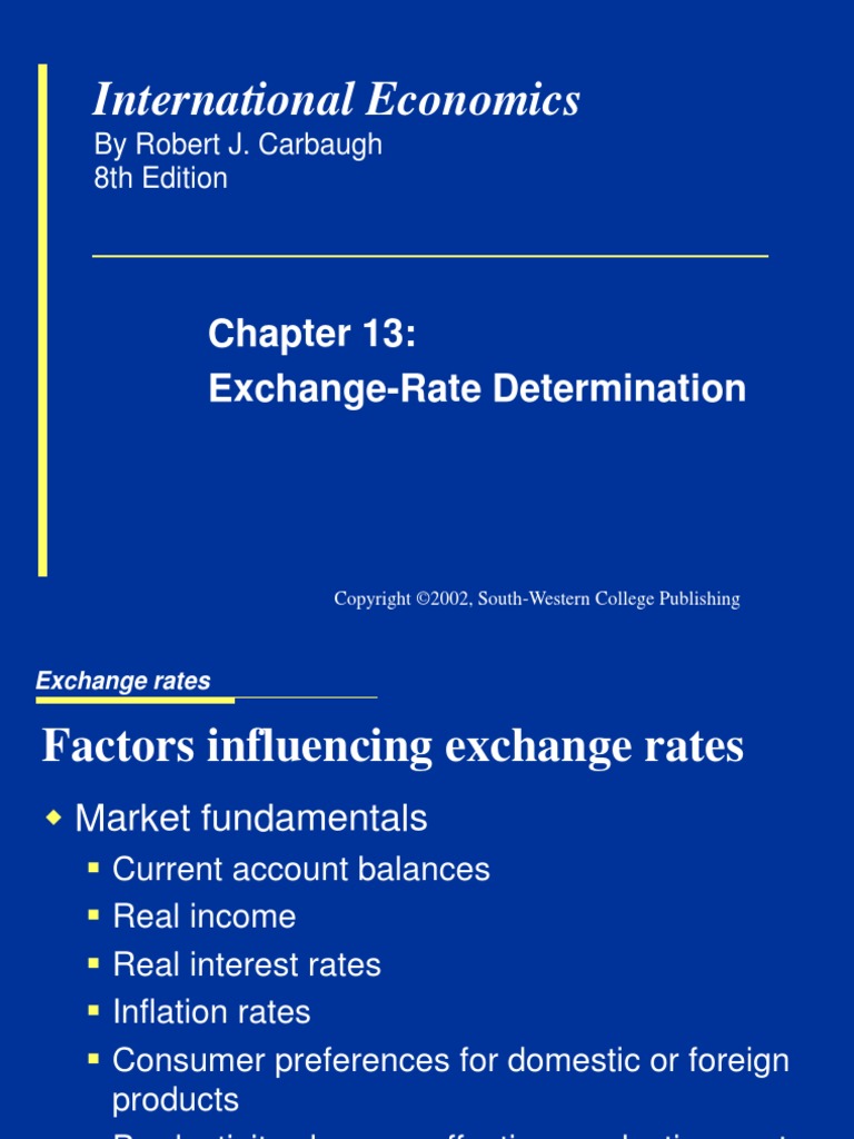 International Economics: Exchange-Rate Determination | PDF | Exchange ...