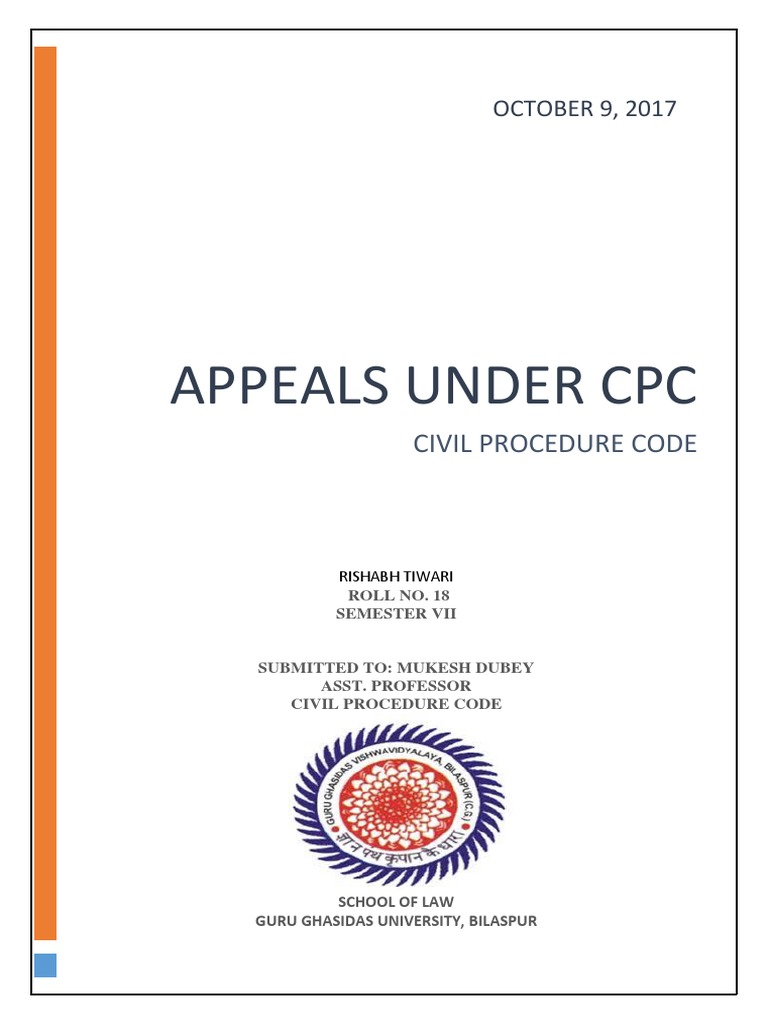 Civil Procedure Code | PDF | Judgment (Law) | Appeal