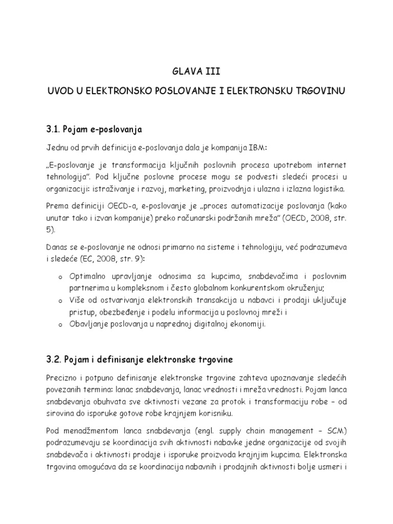 Elektronsko Poslovanje | PDF