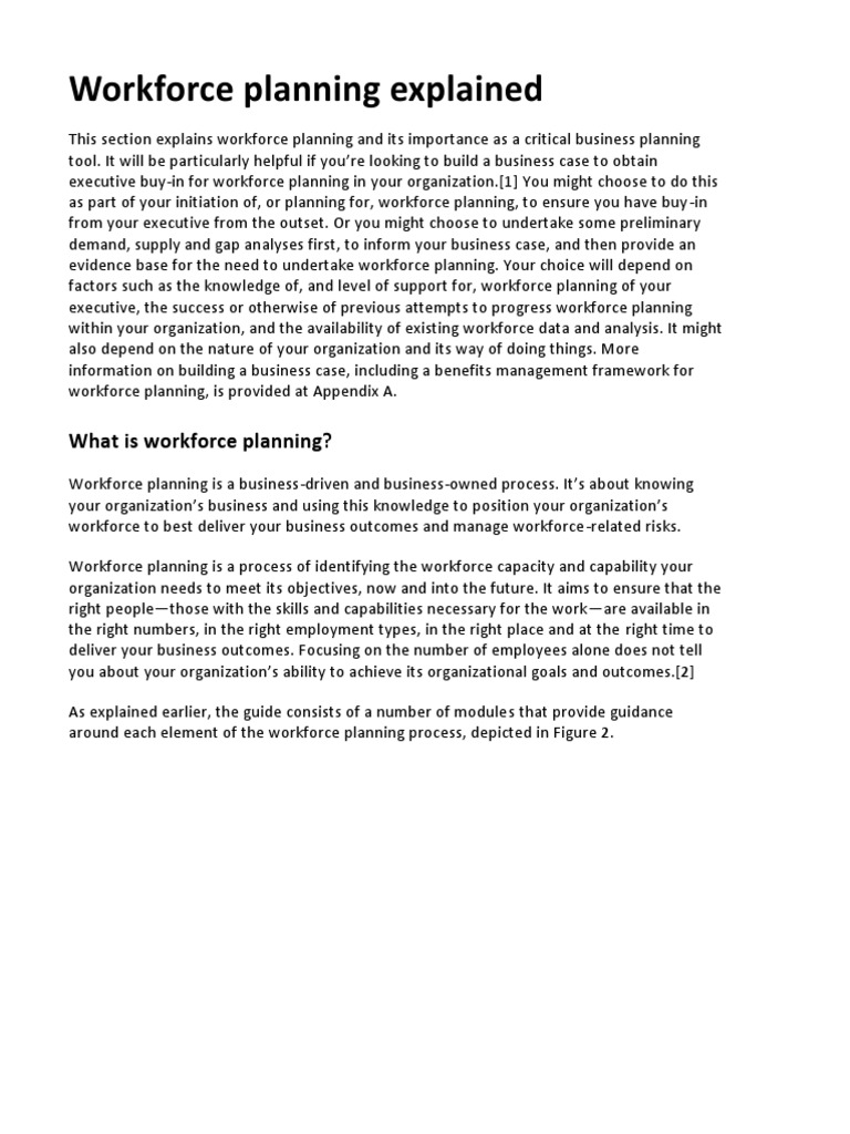 Workforce Planning Explained | PDF | Risk Management | Employment