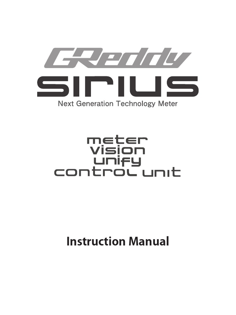 Sirius Control Unit Installation Manual | PDF | Electrical Connector ...