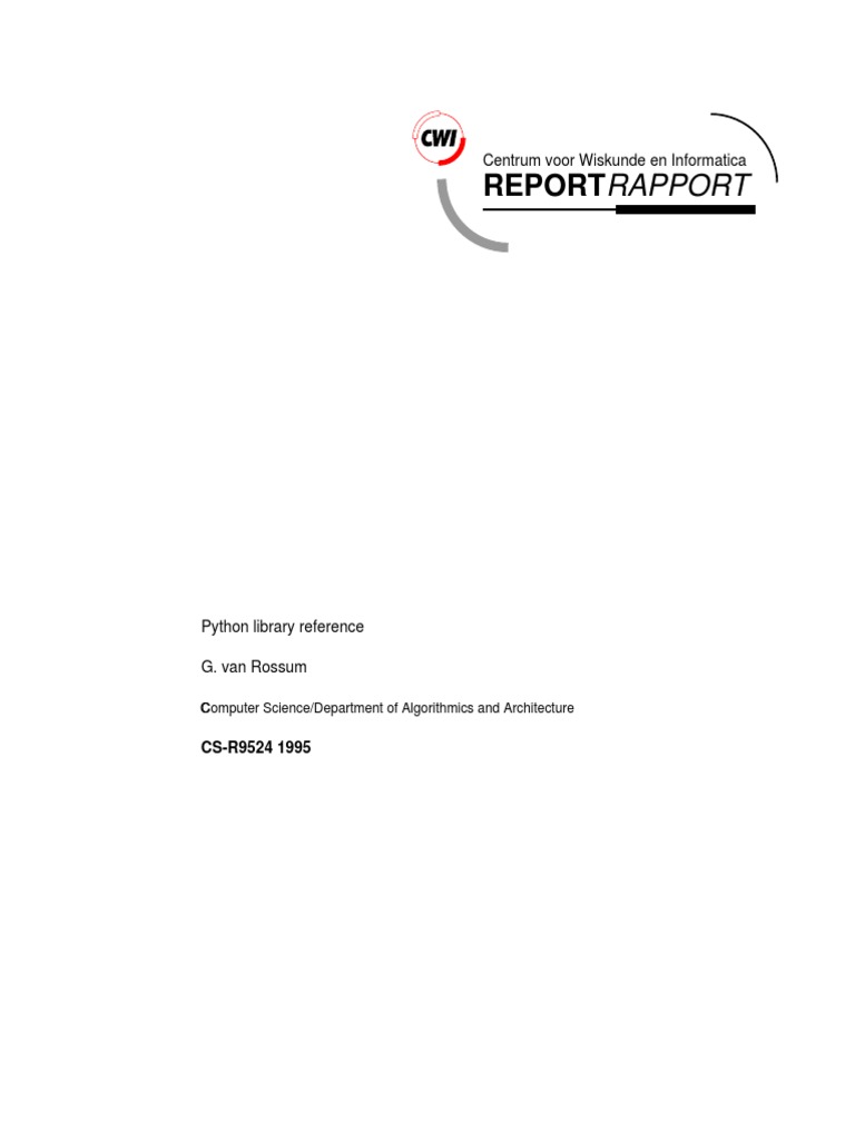 Python Library Reference | Download Free PDF | Software | Computer ...