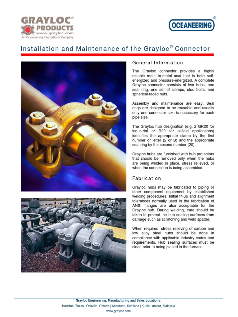 Grayloc Installation and Maintenance Bulletin Rev. K | PDF | Screw ...