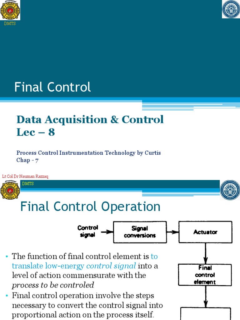 08 - Final Control PDF | PDF | Electric Motor | Actuator