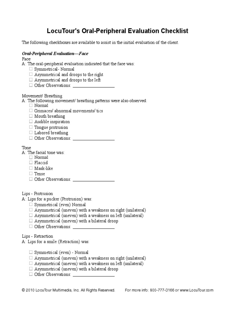 History - Oral-Peripheral Evaluation | PDF | Tongue | Dentistry Branches