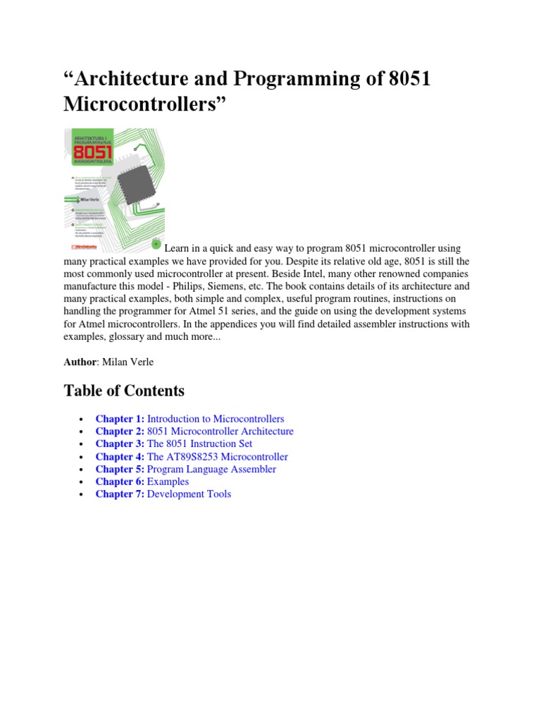 Architecture and Programming of 8051 Microcontrollers | PDF | Microcontroller | Random Access Memory