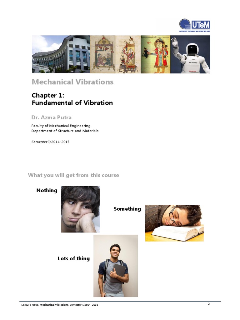 Mechanical Vibrations: Fundamental of Vibration | PDF | Amplitude ...