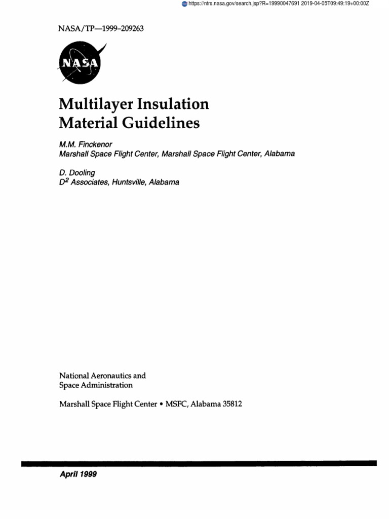 Multilayer Insulation Guidelines | PDF | Space Shuttle | Materials