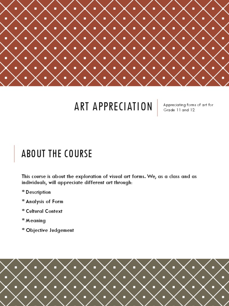 Art Appreciation: Appreciating Forms of Art For Grade 11 and 12 | PDF ...